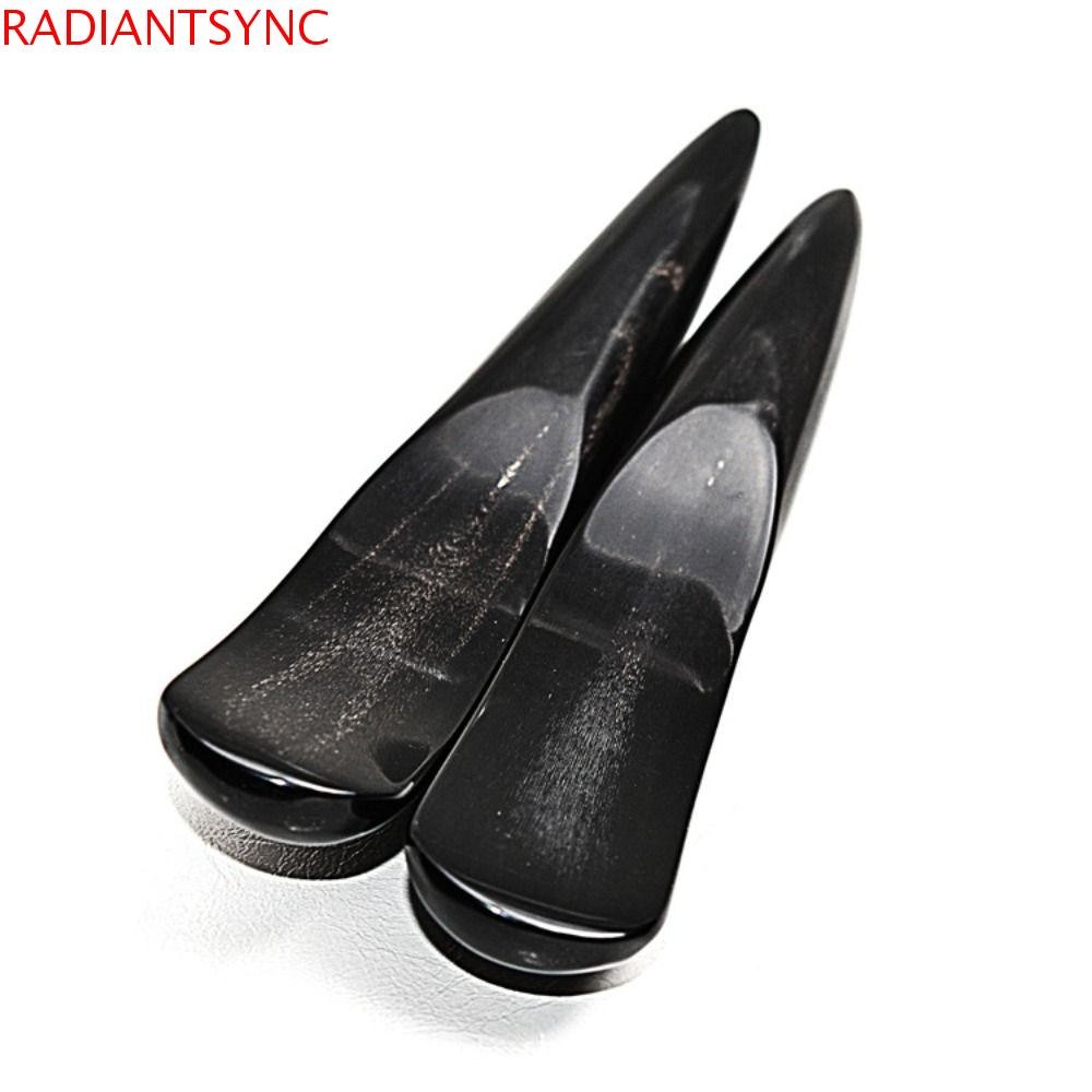 RADIANTSYNC Gua Sha Board, Black Buffalo Horn SPA นวดขูดบาร์, Dredge ช่องและ Collaterals ...