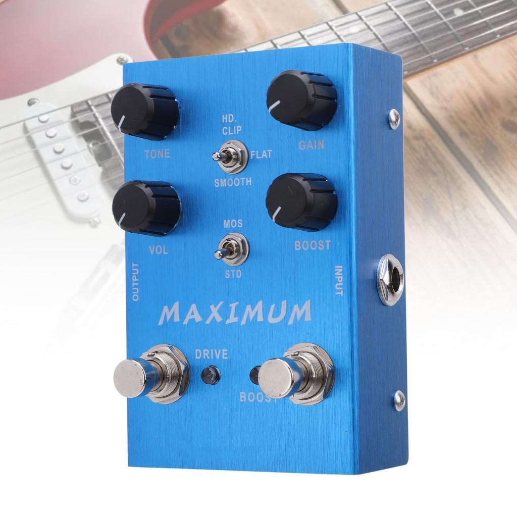 Pedal Overdrive DC 9V Input Ambiance Light Drive Boost Effect 2 การปรับ ...