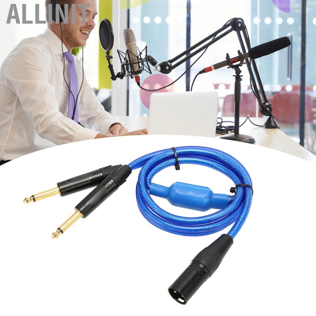 Allinit XLR ถึง Dual 6.35mm Cable 24K Gold Plated Connector 9.8ft Male ...