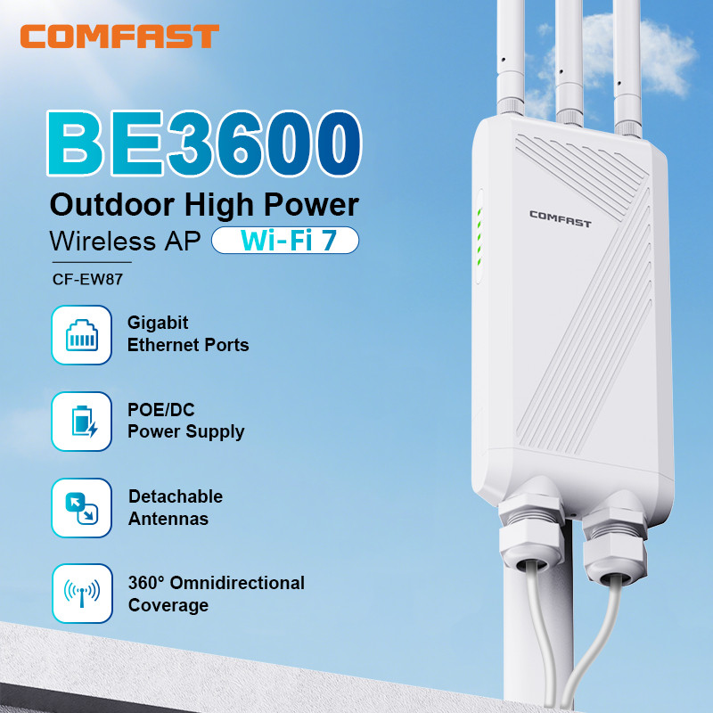 Comfast WiFi7 BE3600 กลางแจ้งไร้สาย AP 2.4 และ 5.8GHz WiFi Access Point ...