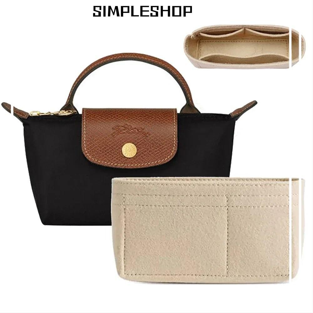 SIMPLESHOP กระเป๋าพกพาได้ง่าย แบบมีหลายช่องเก็บของ ทนทาน ใช้ใส่ใน Longchamp Mini Bag | Shopee ...