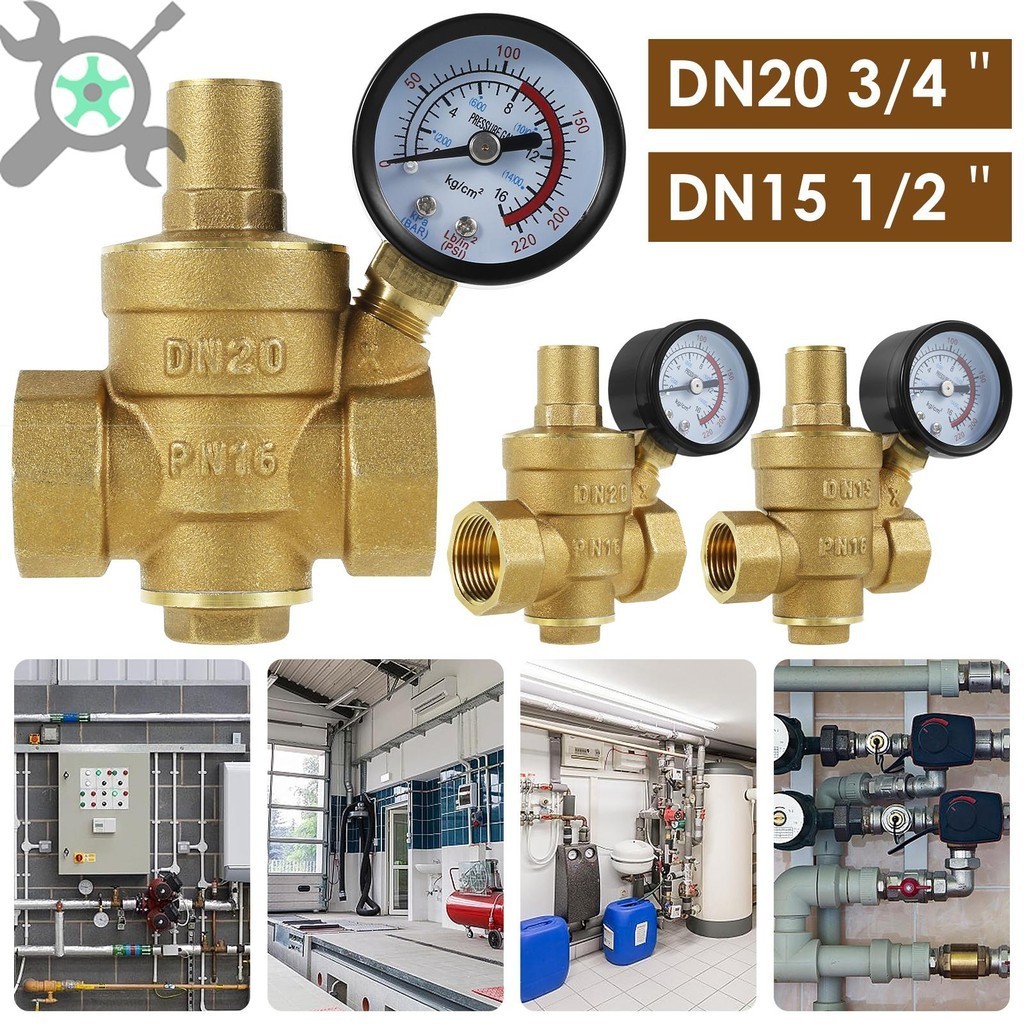 แรงดันน้ําลด3/4นิ้วdn20วาล์วปรับแรงดันน้ําทองเหลืองสําหรับน้ํามันน้ํา ...