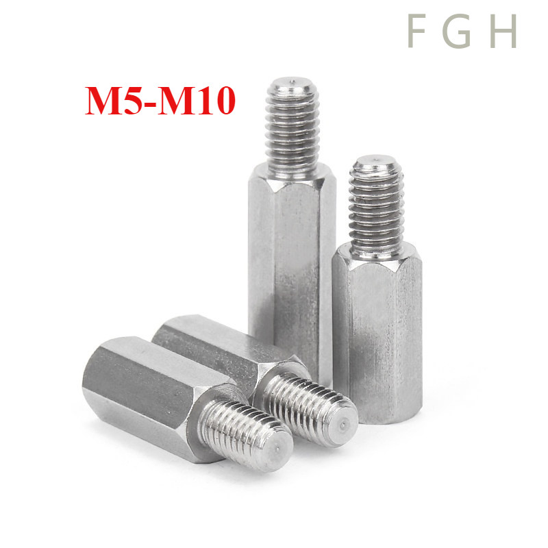 [FGJC-1-y] เสา น็อตสกรู 6 เหลี่ยม Nut Screw ตัวผู้-ตัวเมีย น็อตสกรูหก ...