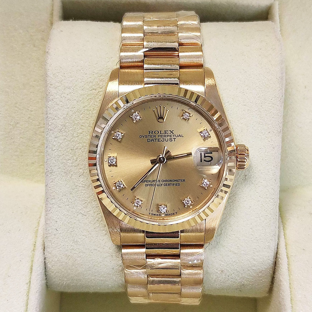 Rolex Rolex 31mm Log Type Whole Body All Gold Original Diamond นาฬิกา ...