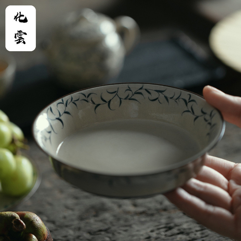 Jingdezhen สไตล์ญี่ปุ่นมือวาด Chun Ya Siwen หม้อ Cheng แห้ง Brewing ถาด ...