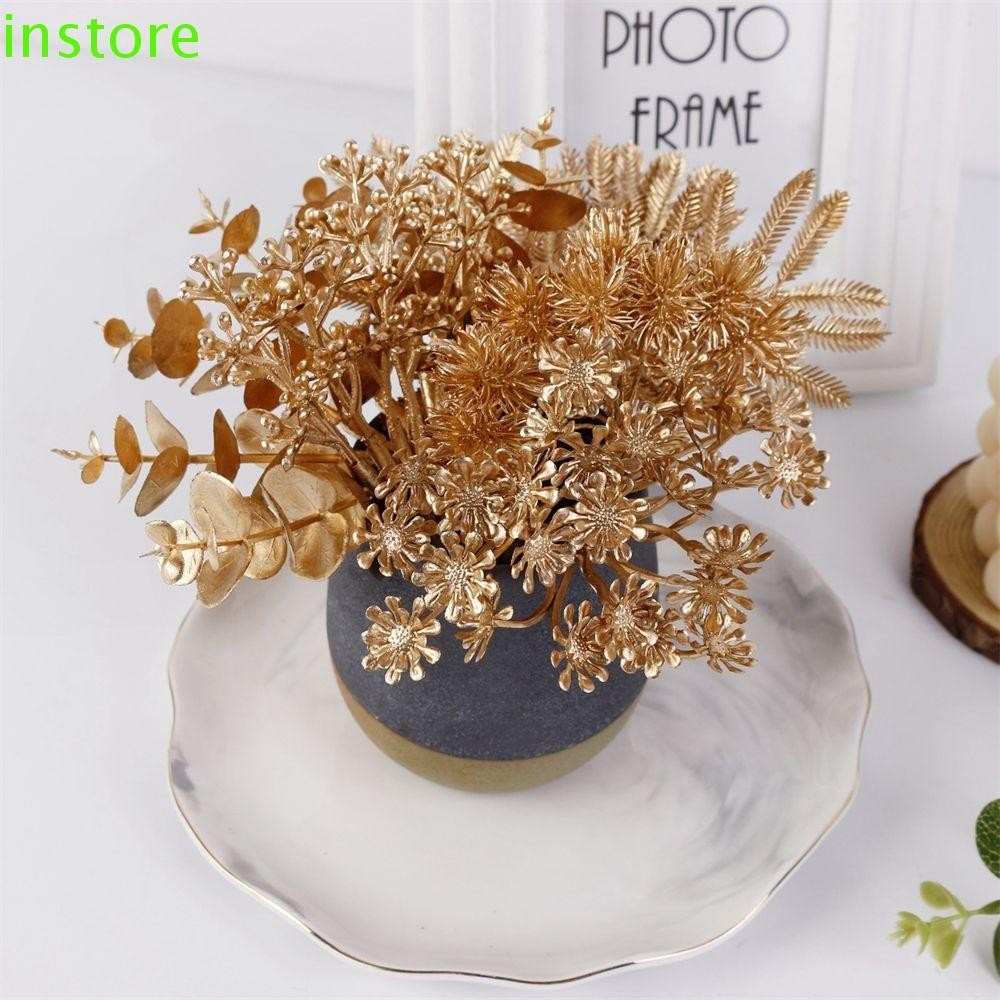 Instore พืชปลอมจําลอง Garden Party หัตถกรรมอุปกรณ์ตกแต่ง Photo Props ใบ ...