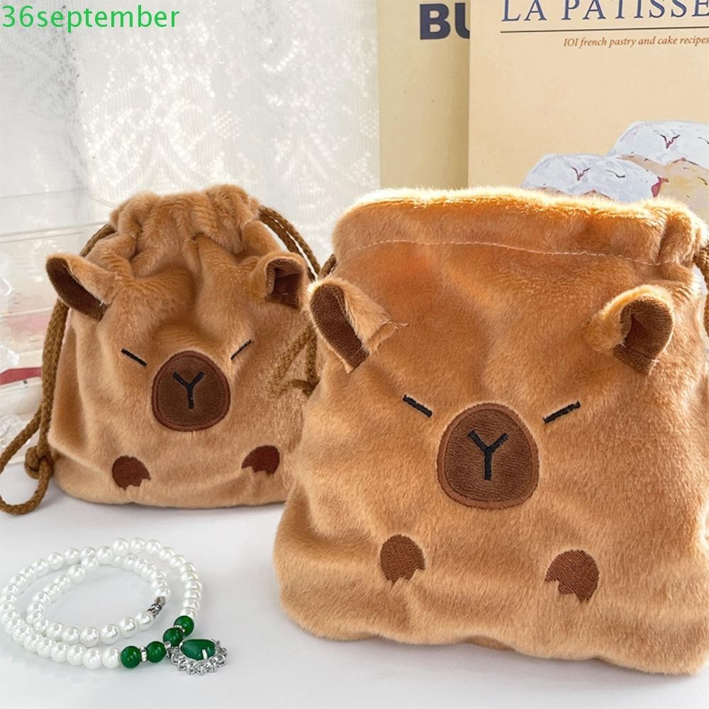 Sepember Capybara กระเป๋าตุ๊กตา,สัตว์ขนาดใหญ่ความจุ Capybara Drawstring Bag,น่ารักตุ๊กตาเครื่อง ...