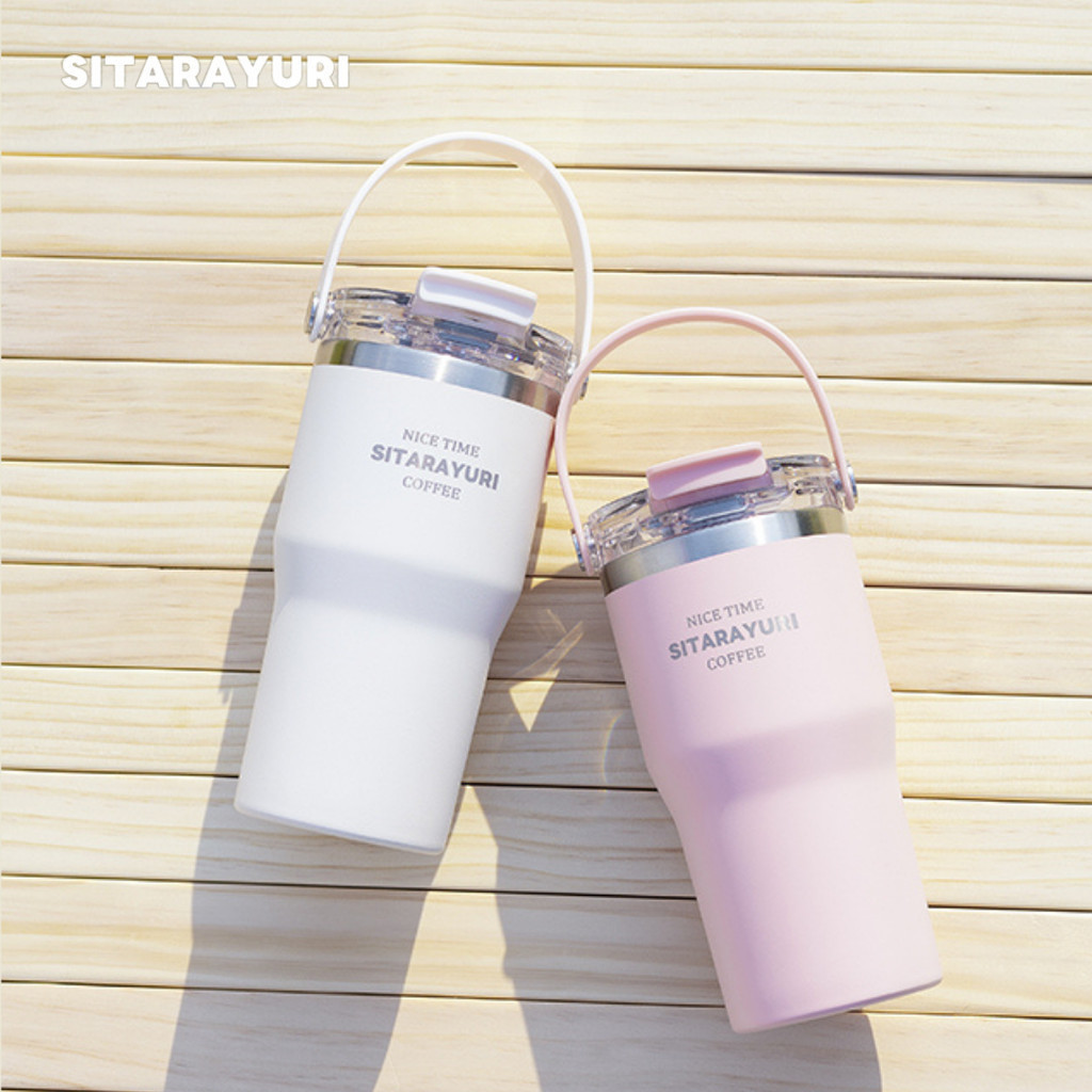 SITARAYURI (ของแท้) แก้วเก็บความเย็น/ร้อน แก้วสแตนเลสพกพา ฝาแบบใหม่ 600ml 900ml แก้วสุญญากาศ ...
