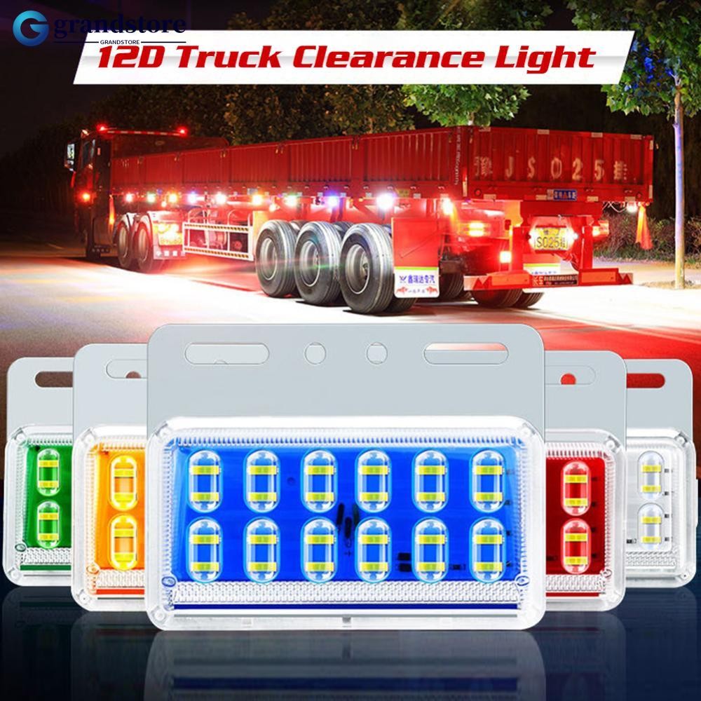 Grandstore 1 PC 24V LED รถบรรทุกด้านข้าง Marker Light Clearance โคมไฟไฟ ...