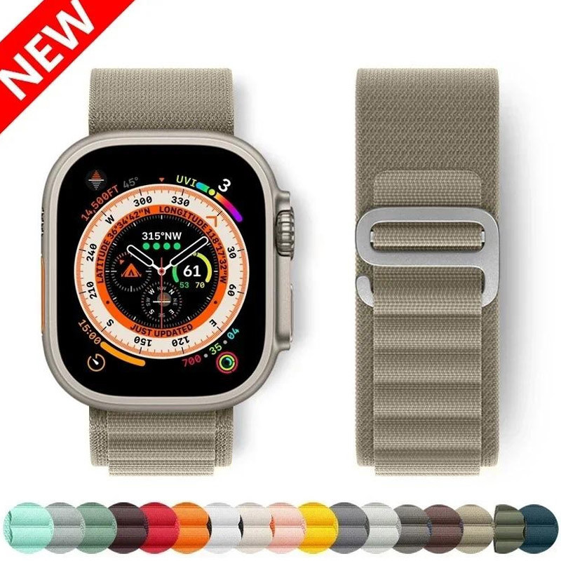 Alpine Loop สายไนลอนสําหรับ Apple watch S10 42 มม.46 มม.Ultra2 IWatch ...