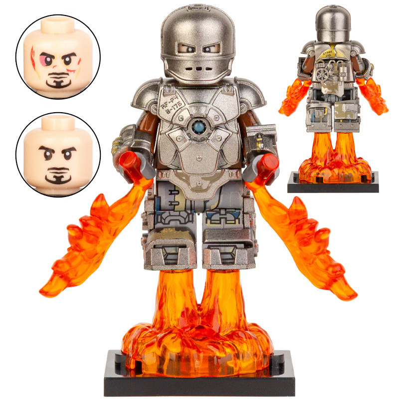 ใช้งานร่วมกับ Lego Iron Man MK1 Iron Man Mark 1 เทคนิคพิเศษเปลวไฟ Third ...
