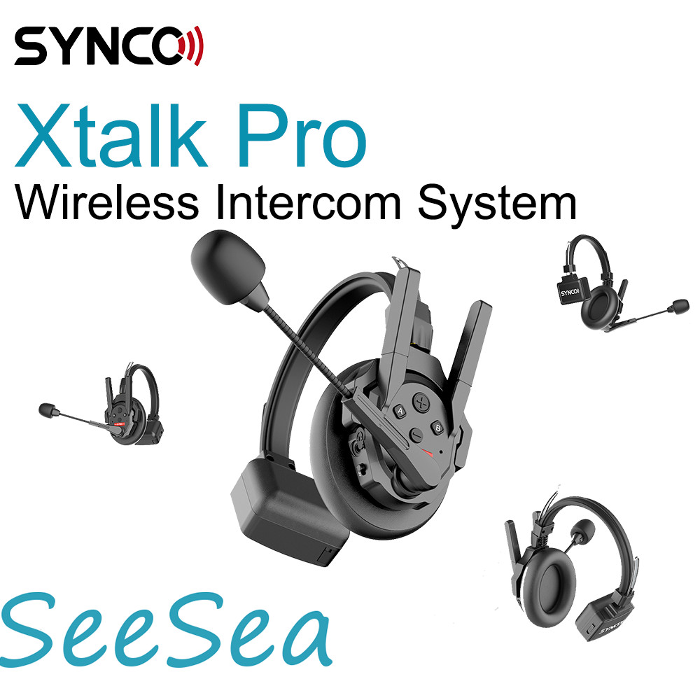 Synco Xtalk Pro 2.4G Full-Duplex ชุดหูฟังระยะไกลหูเดี่ยวระบบอินเตอร์คอมไร้สายสําหรับภาพยนตร์และ ...