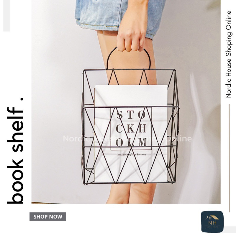 book shelf02 ชั้นวางหนังสือ ที่ใส่หนังสือแขวนผนัง ชั้นใส่นิตยสาร | Shopee Thailand