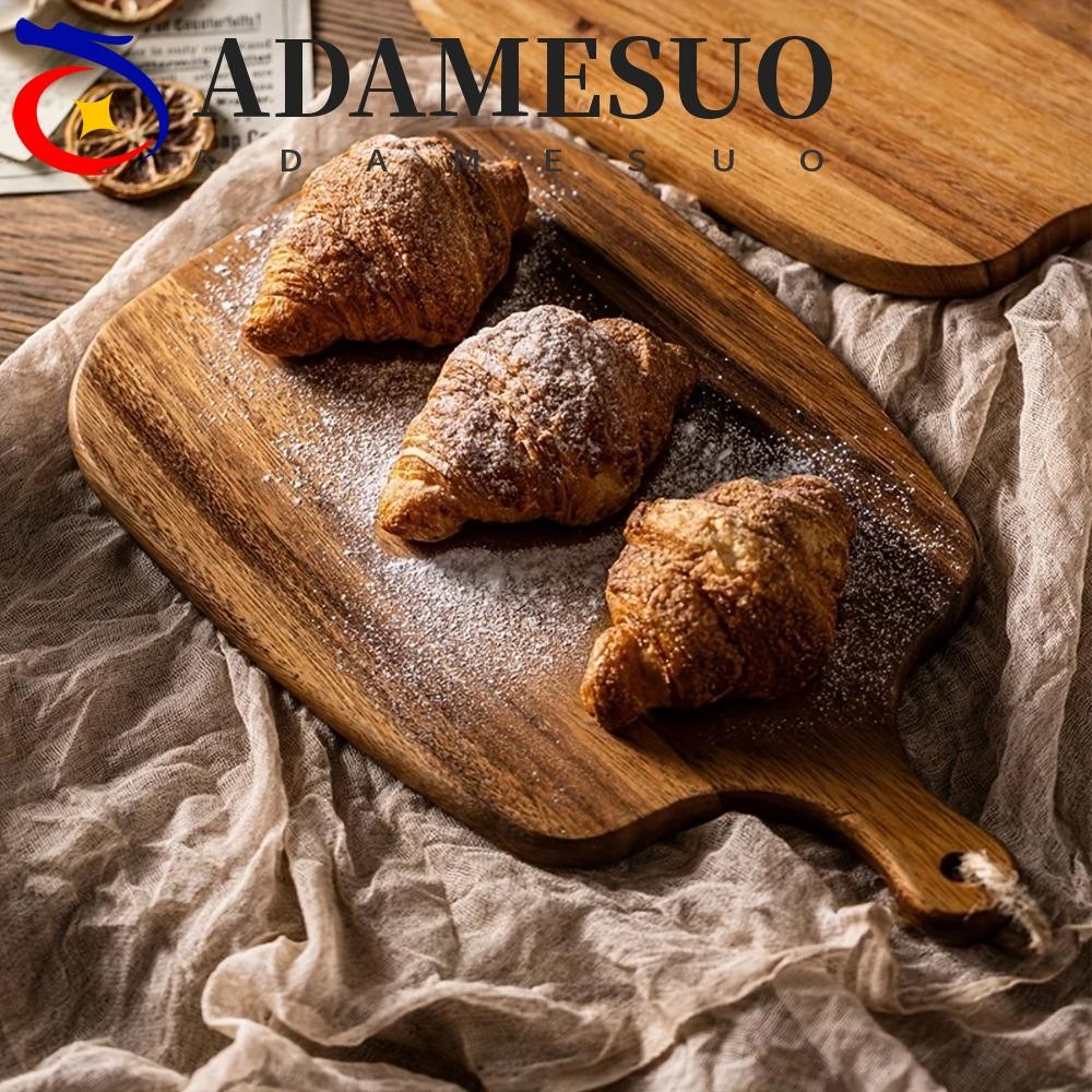 ADAMESUO เขียงไม้เนื้อแข็ง, ถาดซูชิ, แผ่นเสิร์ฟด้ามยาว, ทนทานสี่เหลี่ยม/สี่เหลี่ยมสไตล์ญี่ปุ่น ...