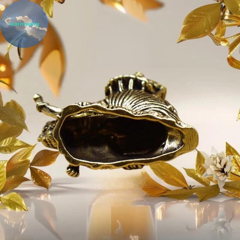 Warmwing Hip Hop Exaggerate ทองเหลืองแข็ง Snail House เครื่องประดับขนาดเล็กชาสัตว์เลี้ยงพิธี ...