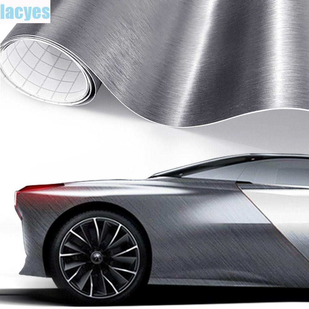 LACYES สติ๊กเกอร์ติดรถ Matt Brushed Aluminium, PVC Self Adhesive ...