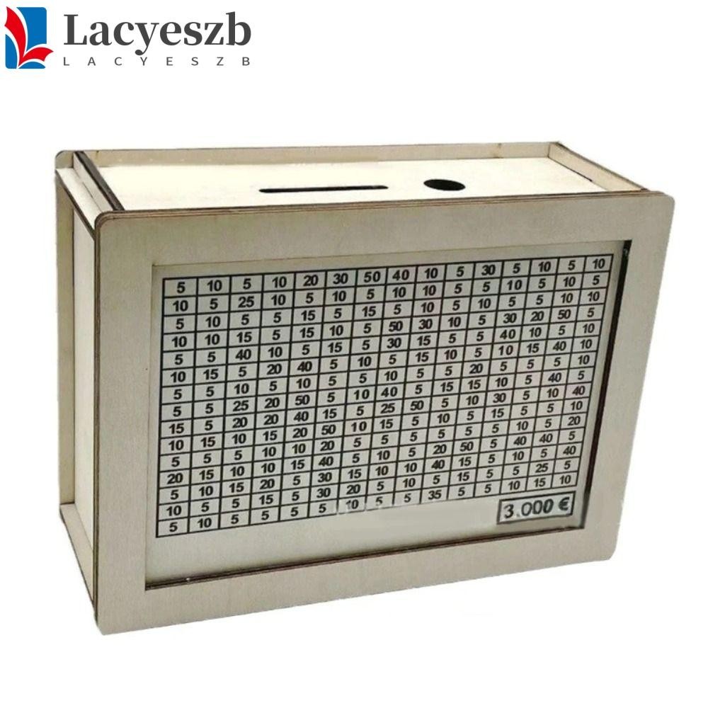 Lacyeszb Euro Money Box, 500/1000/2000/3000/5000/10000 Wood Piggy Bank ...