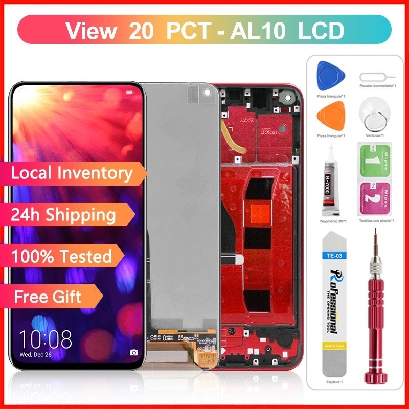 Lcd เดิมพร้อมกรอบสําหรับ Honor NOVA 4 VCE-L22 จอแสดงผล LCD Touch Screen Digitizer เปลี่ยนประกอบ ...