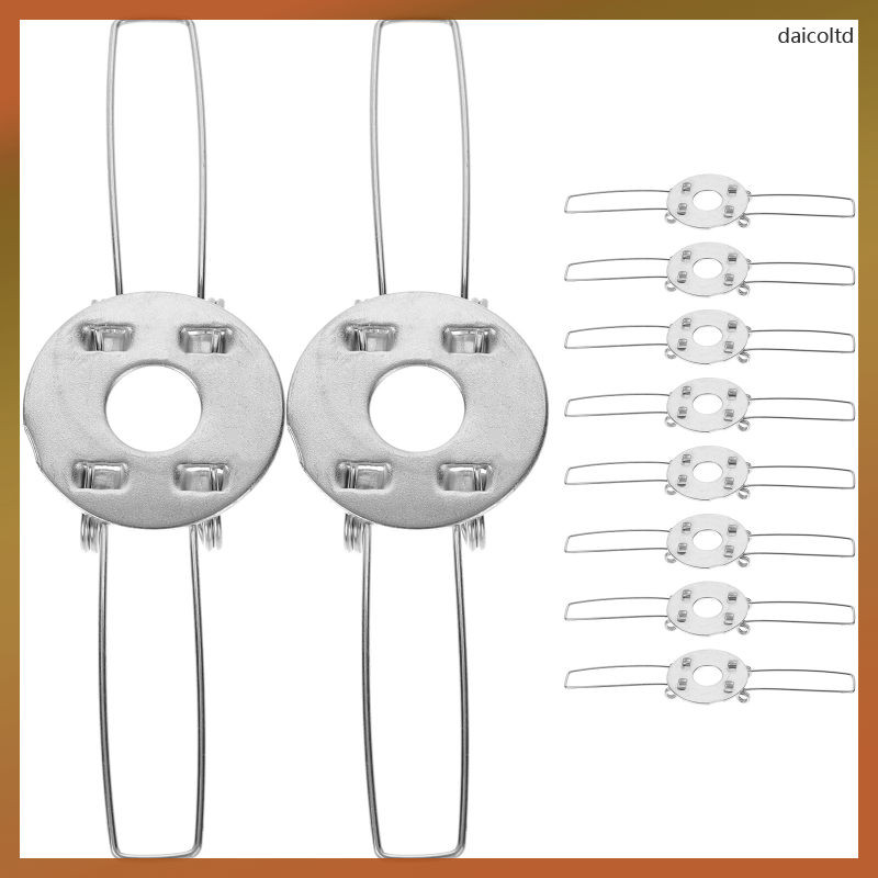 10 ชิ้นฤดูใบไม้ผลิ Clamps Shade ผู้ถือโคมไฟคลิปชิ้นส่วนโลหะ Shrapnel ...