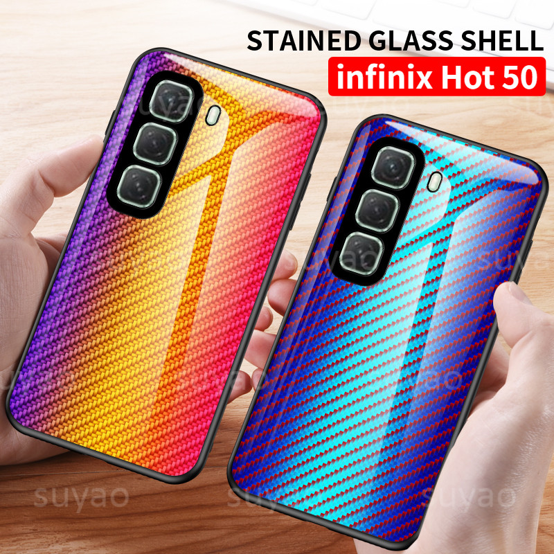 สําหรับ infinix Hot 50 50i Hot50 Pro Plus Pro+ 2024 เคสโทรศัพท์คาร์บอน ...