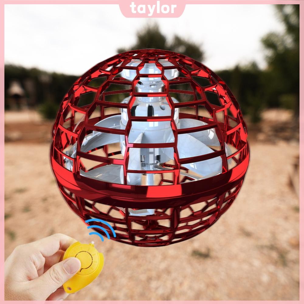 Magic Mini Drone 360 องศาหมุน UFO Boomerang ของเล่นในตัวไฟ LED Flying ...