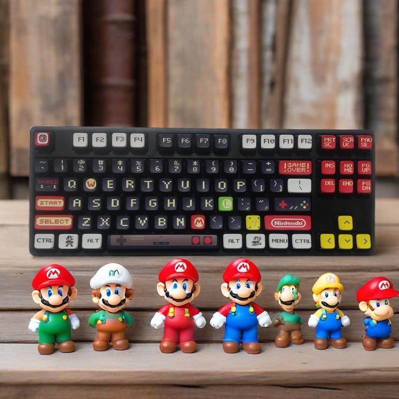 Fukeshi Mario Red White Machine Four-Sided Translucent High-Appearance ...