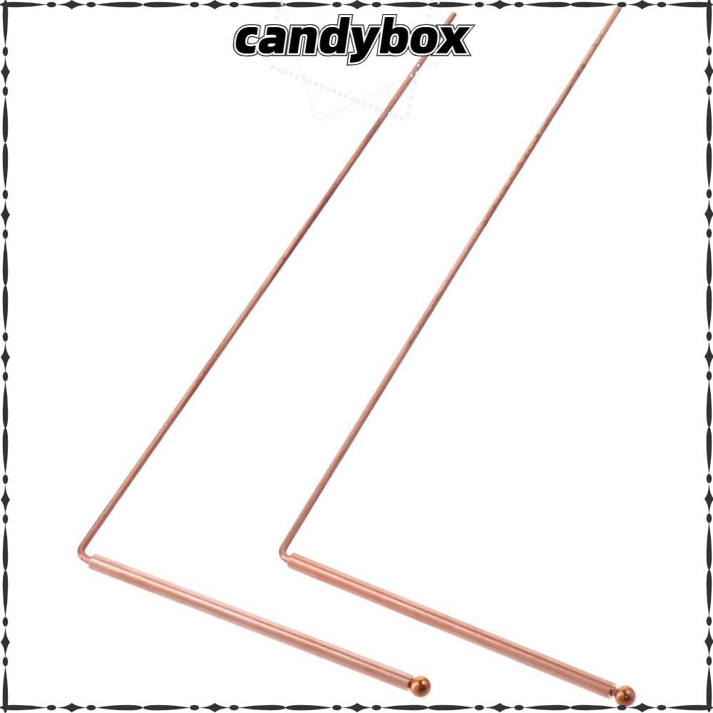 CANDYBOX 2PCS อุปกรณ์ผี, ทองแดงบริสุทธิ์ 99.9% ทองแดง Dowsing rods ...