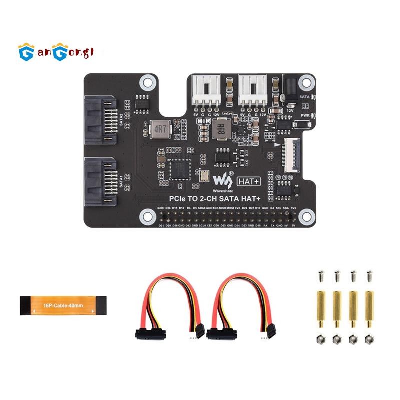 [gangong1] สําหรับ Raspberry Pi5 PCIe เป็นบอร์ดขยาย 2CH พร้อมหมวก ...