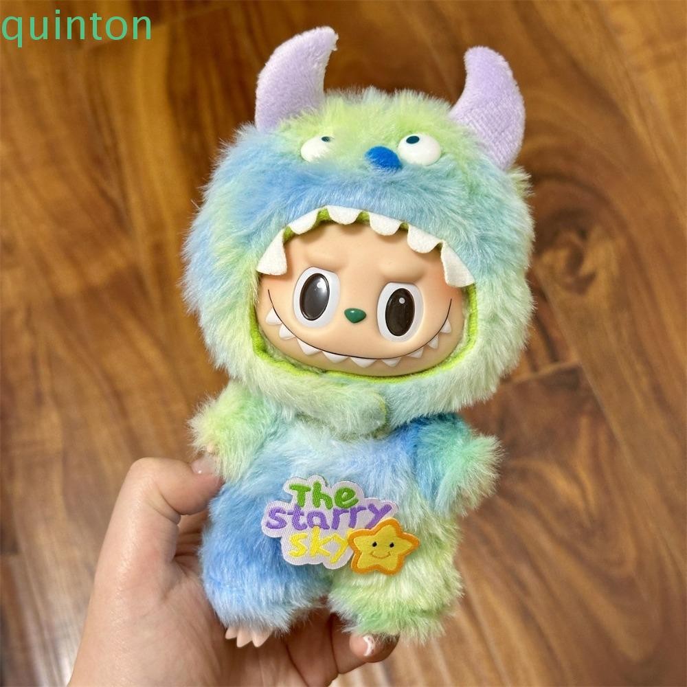 QUINTON 1 ชุด Labubu ชุดตุ๊กตา Plush, สัตว์ Jumpsuit เปลี่ยนชุด 17 ซม. ...