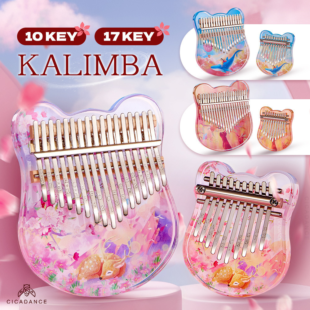 Kalimba คาลิมบาแบบใส 10 คีย์ / 17 คีย์ / 21 คีย์ แก้วอะคริลิคใสน่ารัก ...