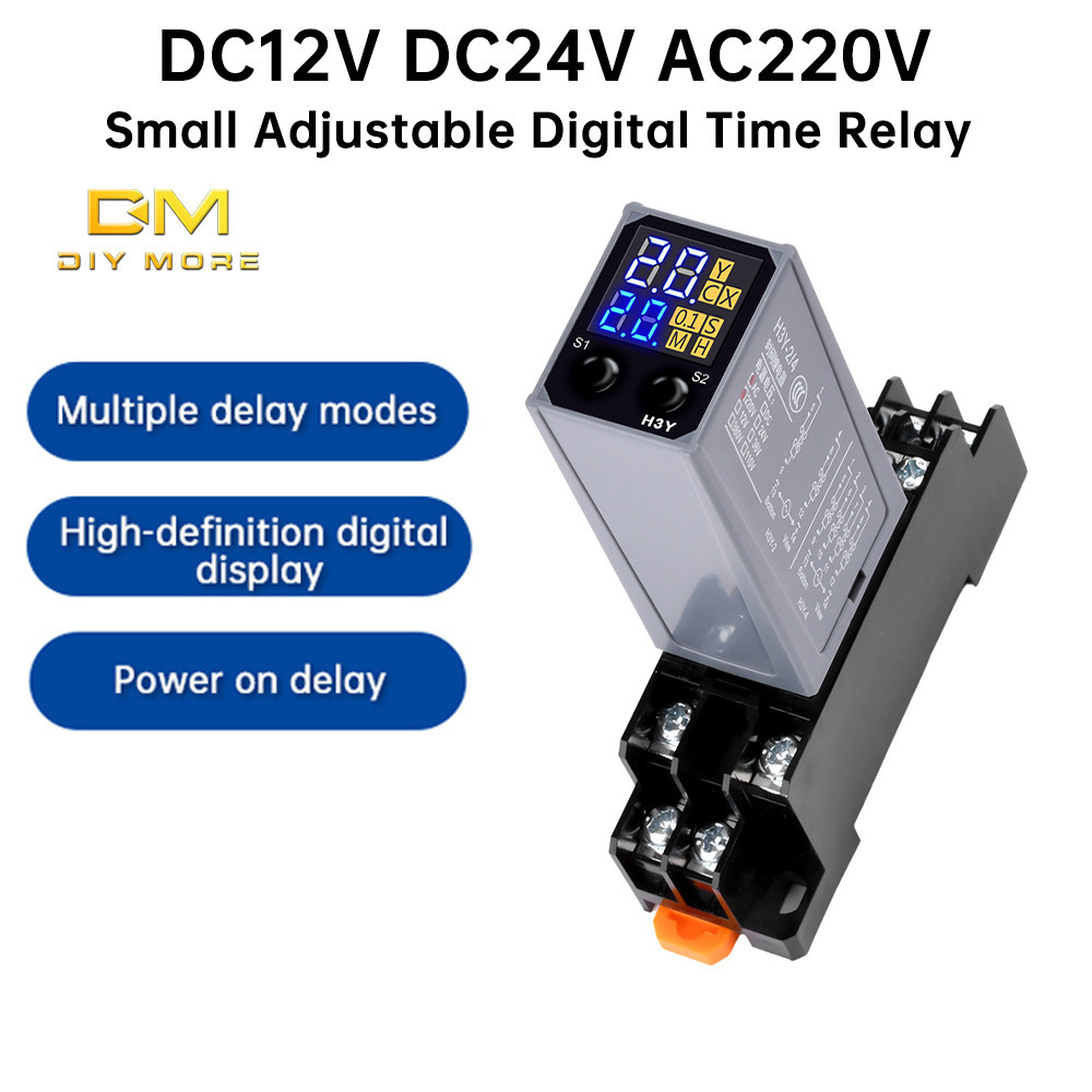 Diymore DC12V, DC24V, AC220V, รีเลย์เวลาจอแสดงผลดิจิตอลแบบปรับได้ขนาดเล็ก, อุปกรณ์หน่วงเวลา ...