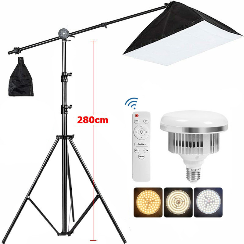 Photography Studio 50*70cm Softbox 85W/300W LED Lighting with Boom Arm ...