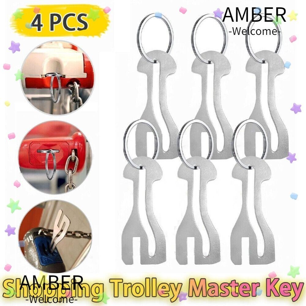 รถเข็น AMBER Master Key Token, รถเข็นช้อปปิ้งแบบถอดได้โลหะ Token ...