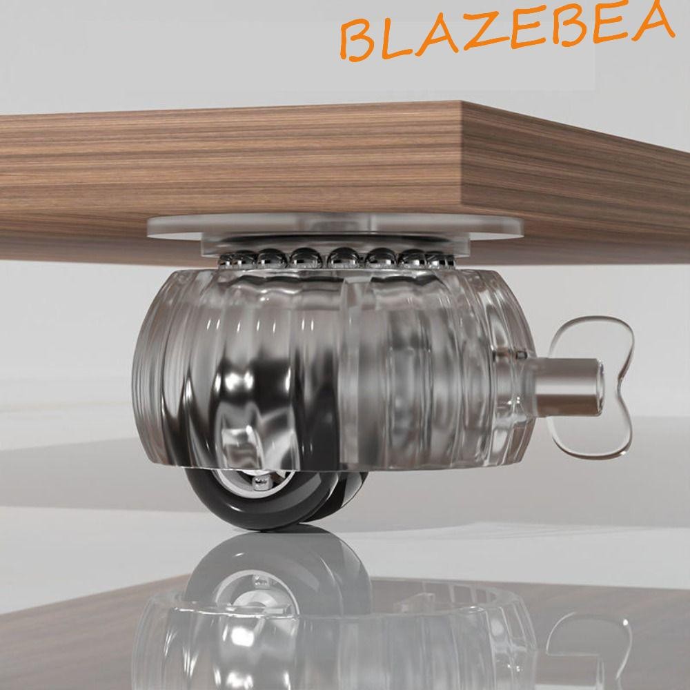 Blazebea 4 ชิ้นล้อหมุน,ยางนุ่ม Roller Universal ล้อ, Universal Heavy Duty พร้อมความปลอดภัยเบรค ...