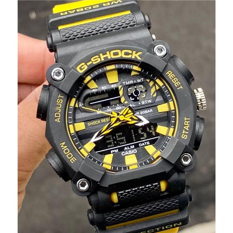 Gshock Mat Motor 2021 นาฬิกาดิจิตอล Dual Time Rubber Sport Jam Tangan ...
