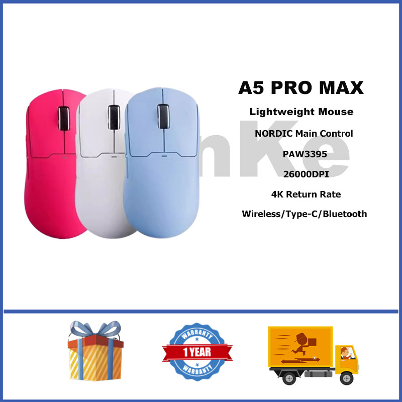 Mchose A5 Pro Max เมาส์เล่นเกมไร้สาย PAW3395 น้ําหนักเบา | Shopee Thailand