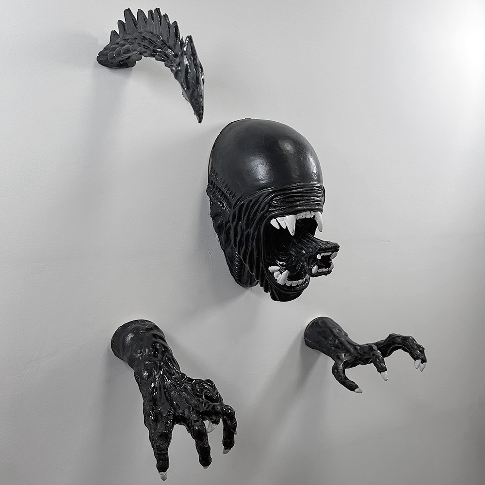 เครื่องประดับแขวนผนัง Giant Xenomorph Head Xenomorph Wall Art Alien ...