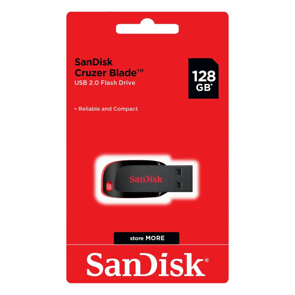 (ส่งด่วน) SANDISK แฟลชไดร์ FlashDrive Cruzer BLADE 128GB USB2.0 (SDCZ50 ...