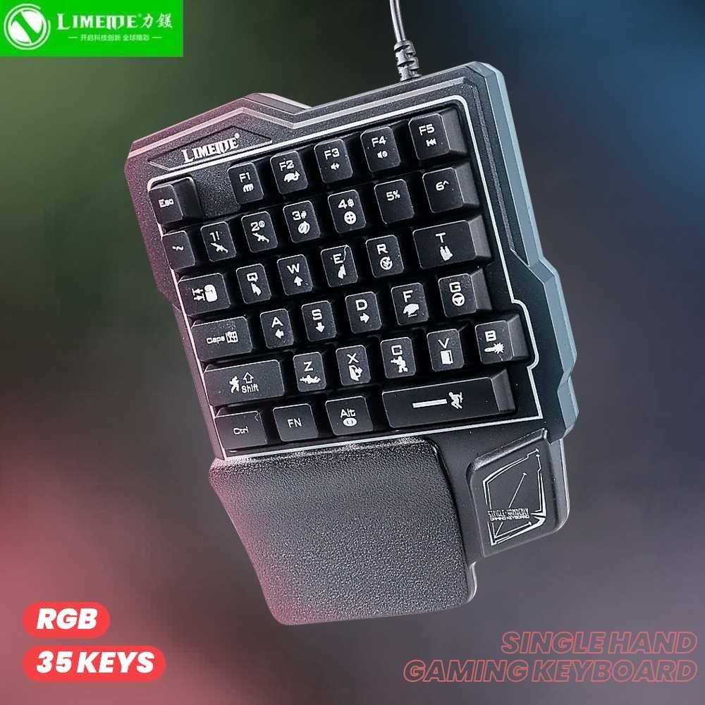 Limeide Single Hand Gaming Keyboard RGB 35 Keys Wired - GK103 ( ORI ...