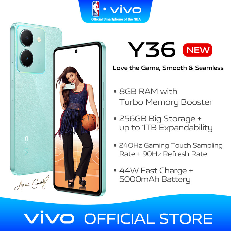 Vivo Y36 6.64 นิ้ว 16GB + 512GB โทรศัพท์มือถือเดิมขาย 2024 5G / Wifi Android11สองซิมการ์ด ...