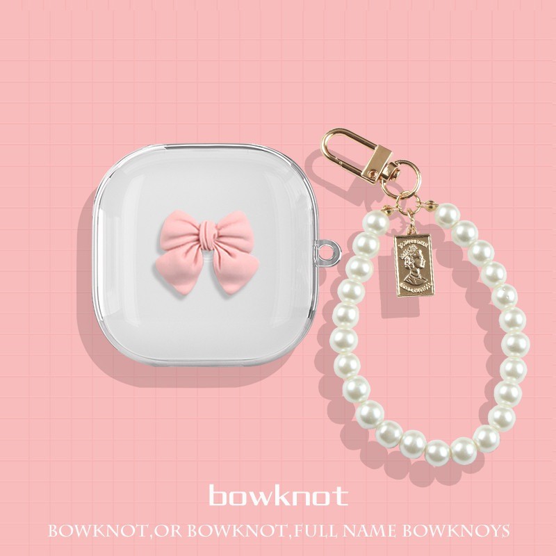 For Anker Soundcore R50i Transparent Soft Case Cute Pearl Bracelet ...