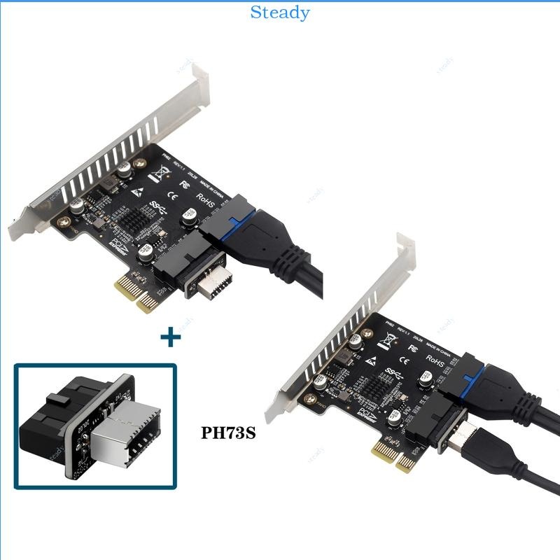 Steady PCI-E USB 3 0 การ์ดขยายอะแดปเตอร์ 2 พอร์ต USB3 0 Hub ภายใน 19 20 ...