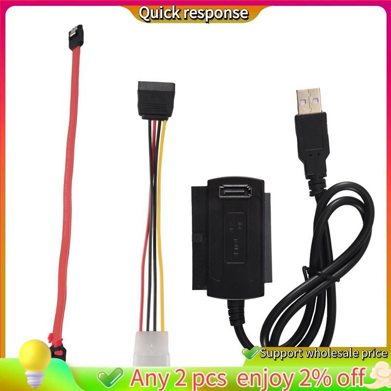 ในสต็อก-ไดรฟ์ SATA/PATA/IDE เป็นสายแปลงอะแดปเตอร์ USB 2.0 สําหรับ 2.5/3 ...