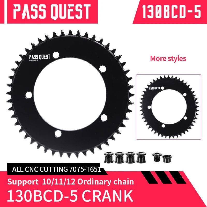 PASS Quest FIXED GEAR 130BCD FIVE Claws Aero Road BIKE ใบจานกว้างแคบ46 ...