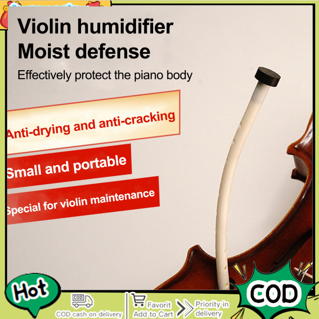 ไวโอลิน Sound Hole Humidifier F Hole Cello Humidifier Anti-cracking แผง ...