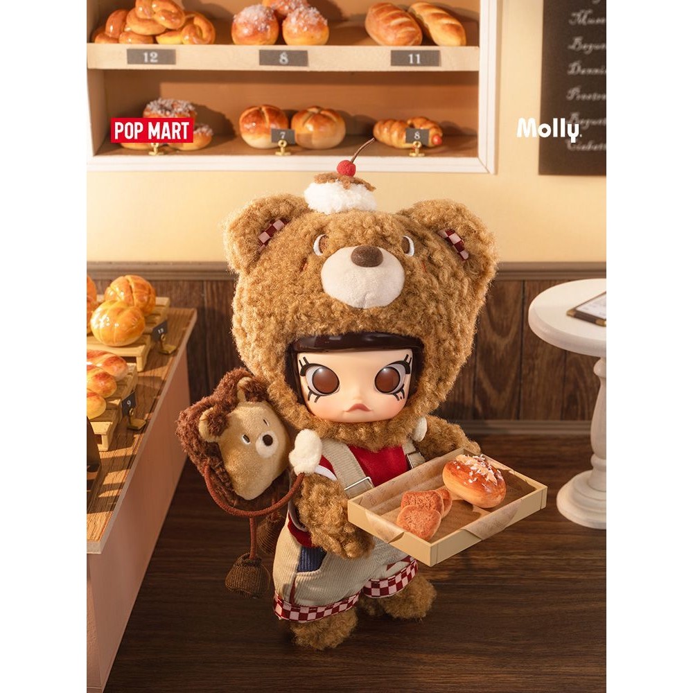 Popmart Molly Bear Bread, Mobile Doll, Toy Doll, Trend and Fashion Gift Molly Blind box Popmart ...