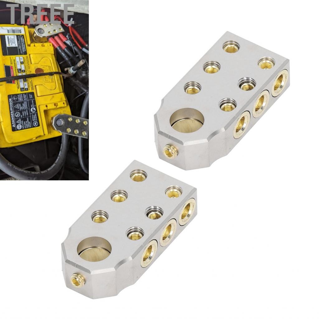 Treee ขั้วแบตเตอรี่ 6 ทาง Universal SAE Post 2 ชิ้นบวกลบ | Shopee Thailand