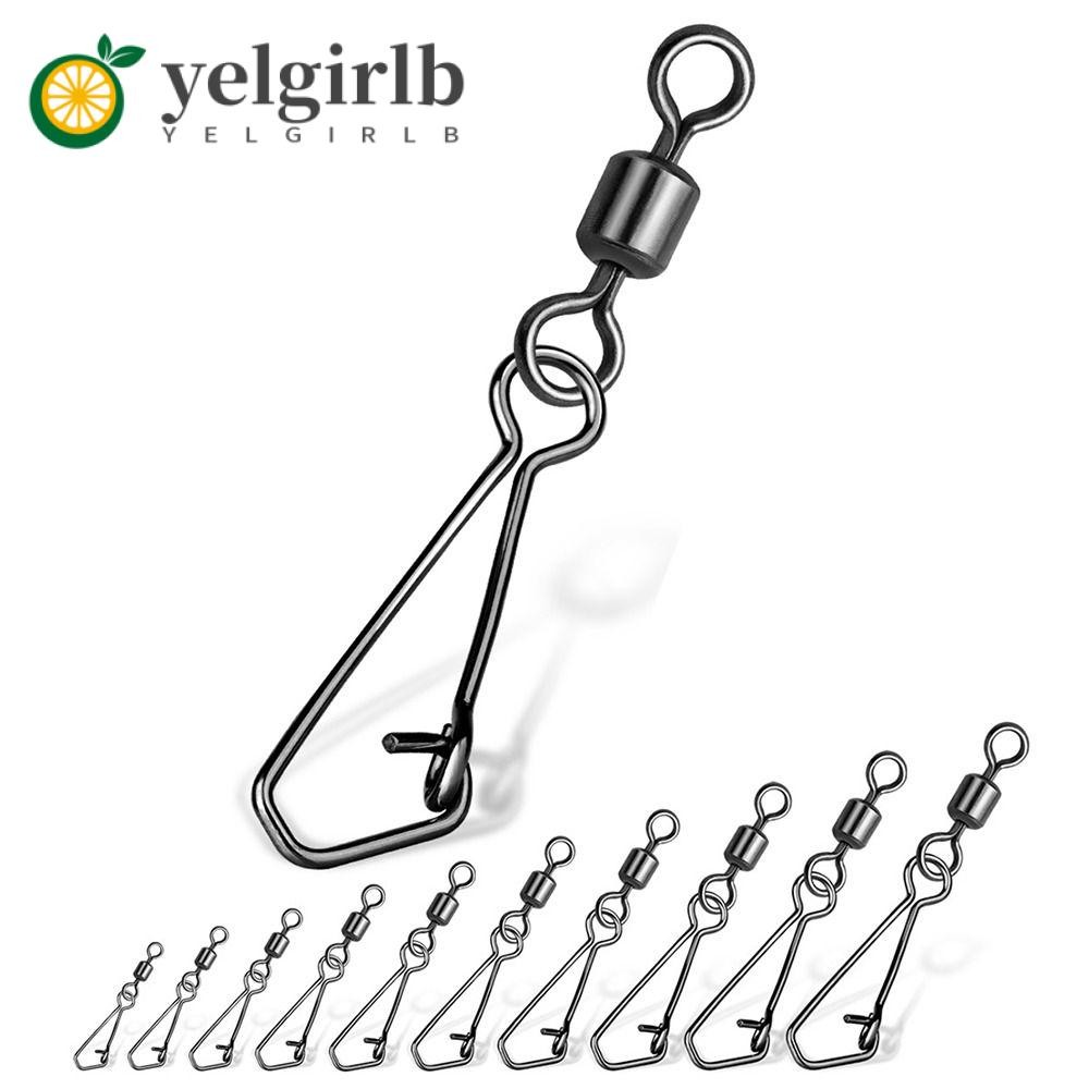 YELGIRLB Fishhook Lure Swivels, 8 Word Loop Snap Bearing Rolling Swivel ...