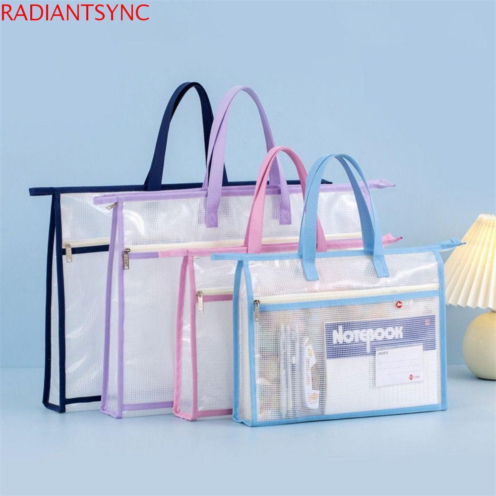 RADIANTSYNC กระเป๋าซิป, ถุงเก็บแฟ้ม A3/A4 หนาใส, พับหลายชั้นกันน้ําความจุขนาดใหญ่กระเป๋าเอกสาร ...