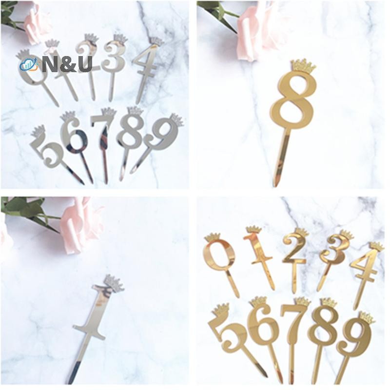 N&U Digital Crown Plug-in Cake Plug-in Multi-สไตล์เค้กวันเกิดตกแต่งงาน ...